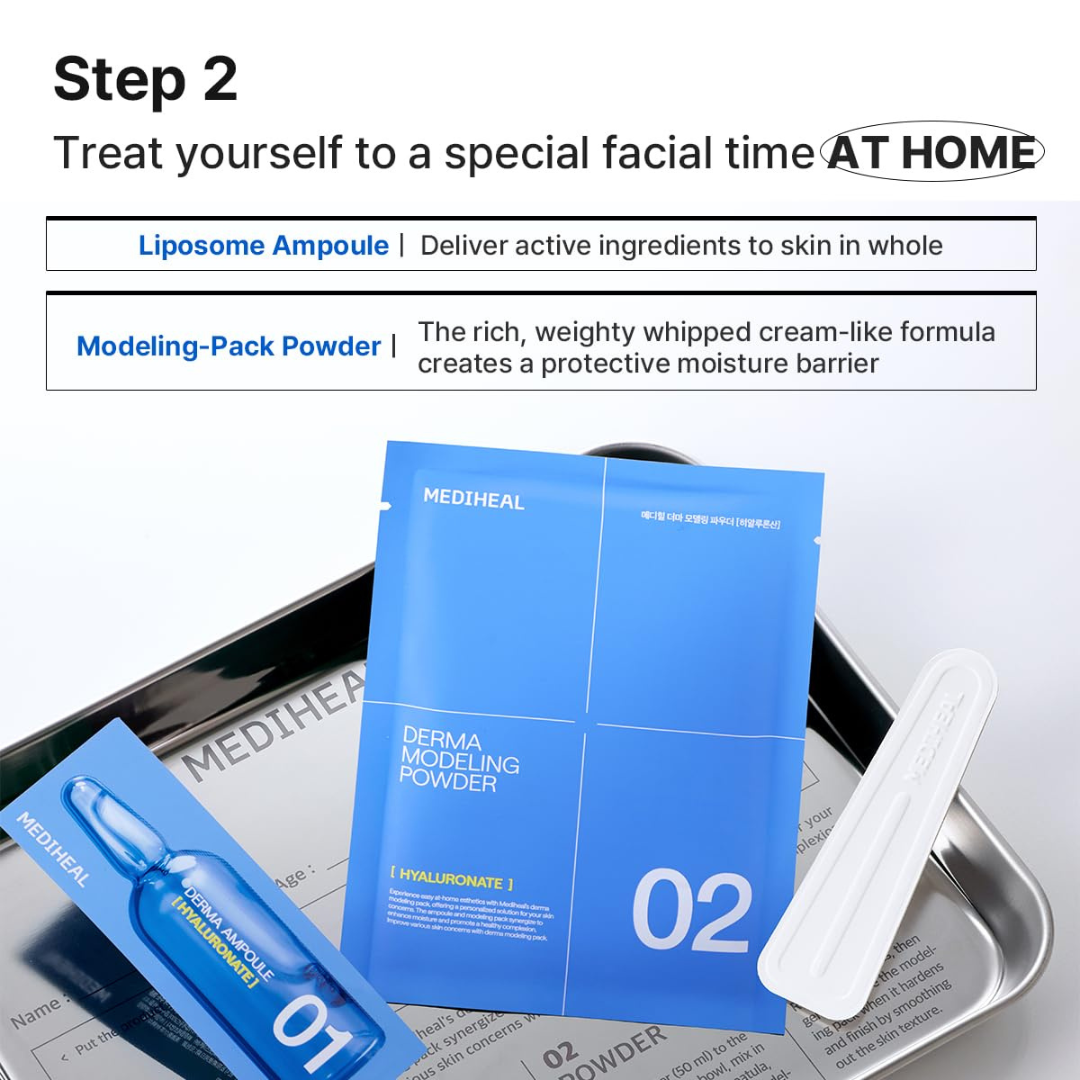 MEDIHEAL DERMA MODELING PACK 5X MEGA SET [HYALURONATE MOISTURE] – WOOH