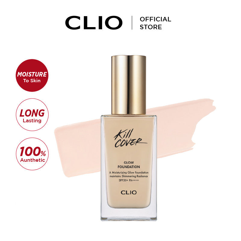 CLIO Kill Cover Glow Foundation SPF50+ PA++++ [6 Shades to Choose] – WOOH